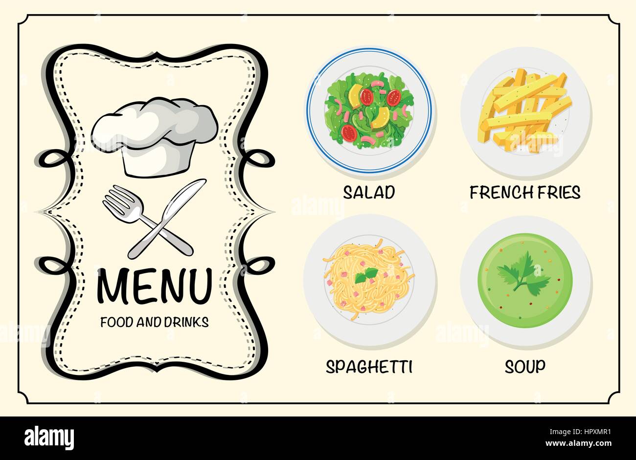 Different dishes Stock Vector Images - Alamy