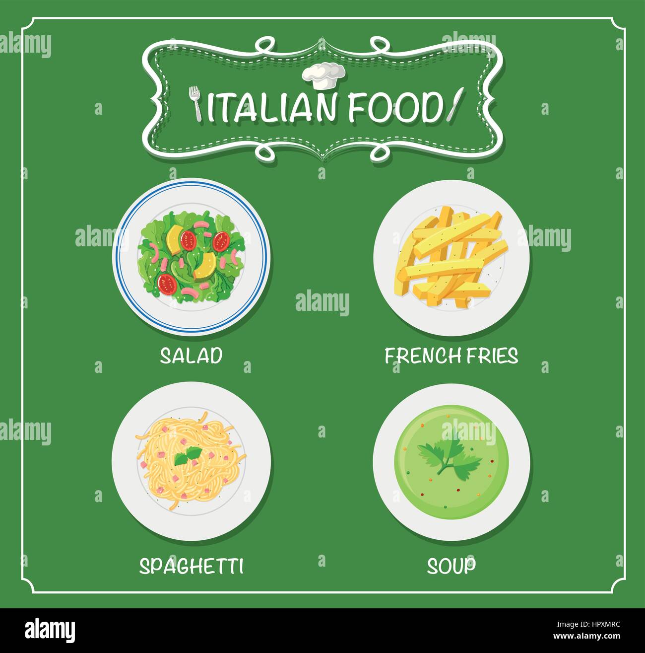 Italian menu clipart hi-res stock photography and images - Alamy