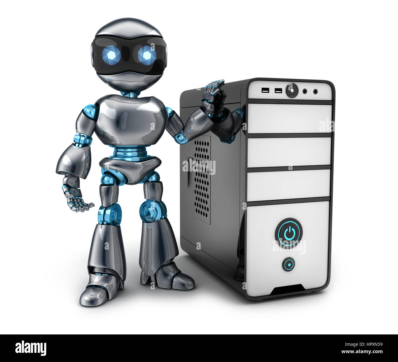 Black robot hi-res stock photography and images - Alamy