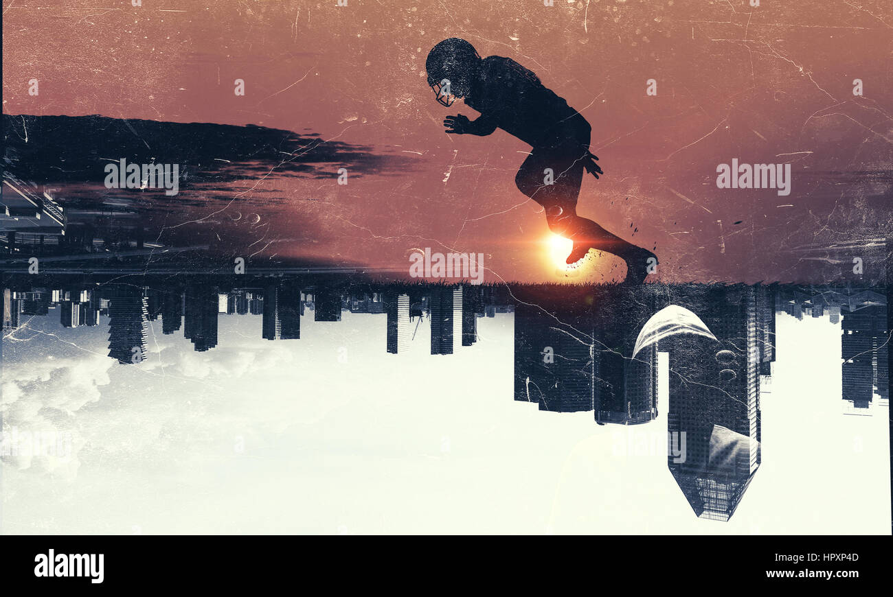 Double exposure football players playing hi-res stock photography and ...