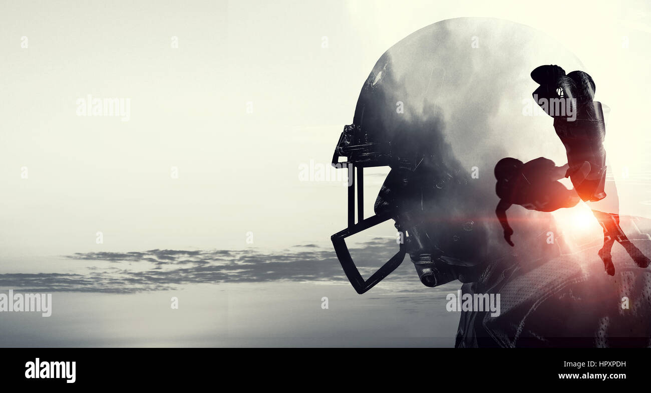 Double exposure football players playing hi-res stock photography and ...