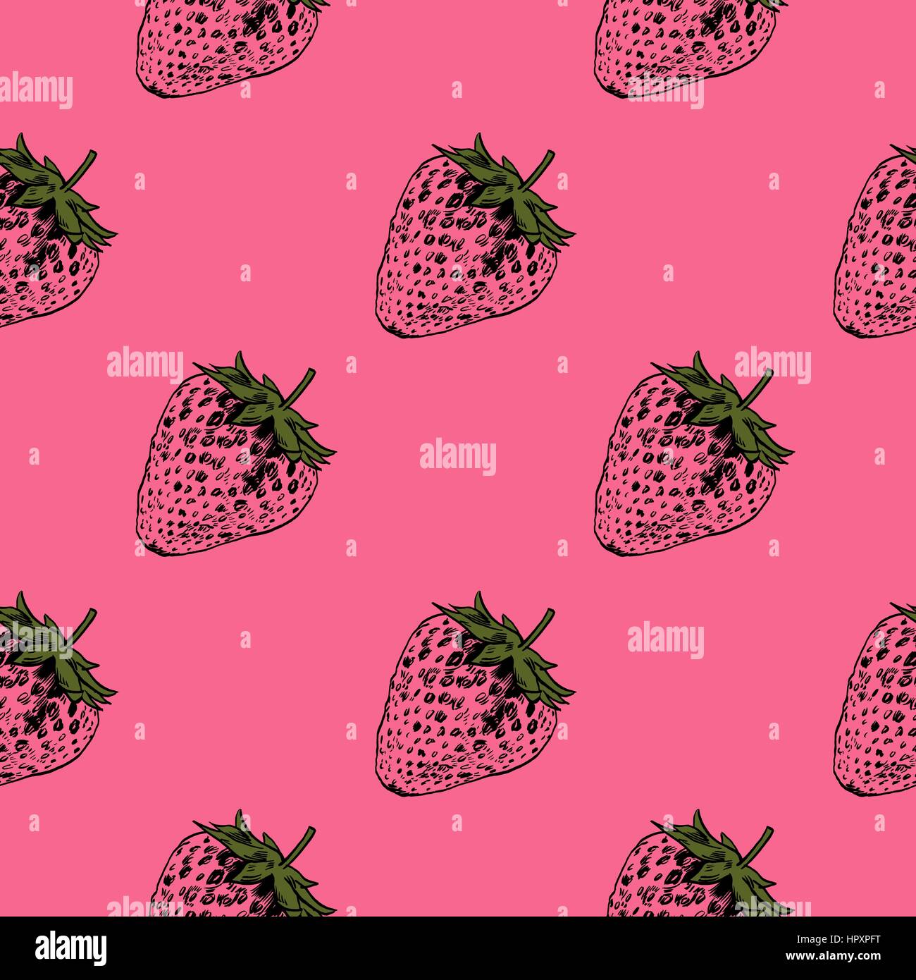 Strawberry vector pattern background Stock Vector Image & Art - Alamy