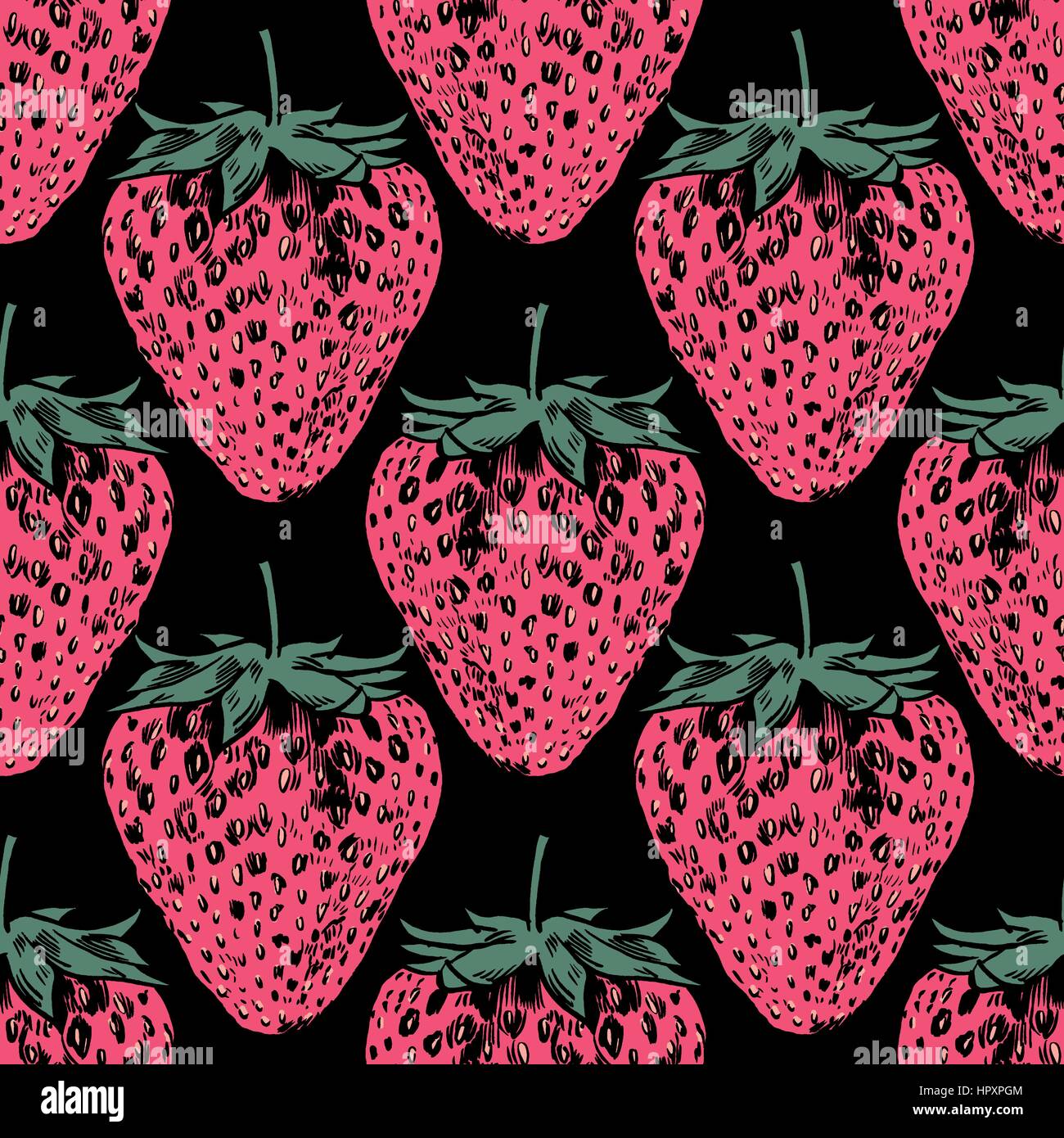 Strawberry vector pattern background Stock Vector Image & Art - Alamy