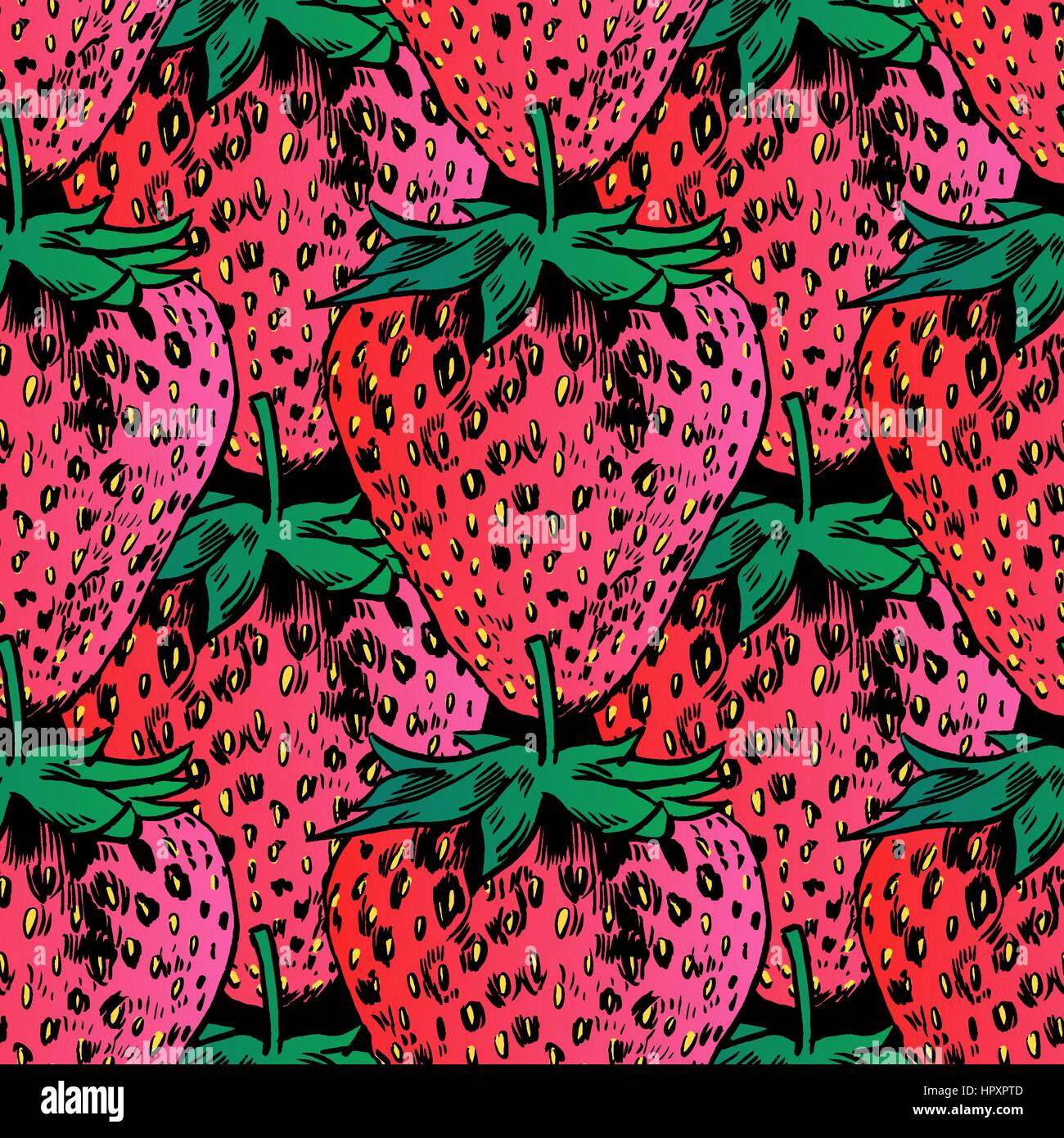 Strawberry vector pattern background Stock Vector Image & Art - Alamy