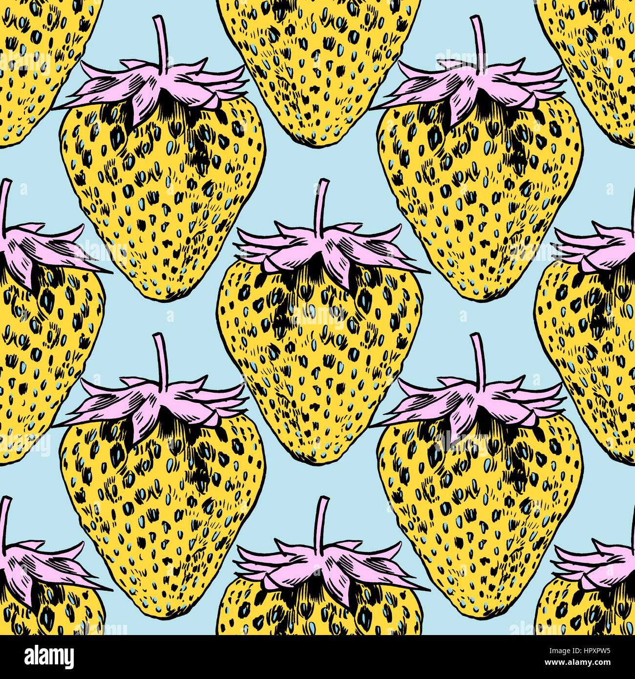 Strawberry vector pattern background Stock Vector Image & Art - Alamy