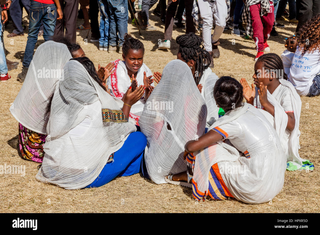 Young Ethiopian Christians Celebrating Timkat (Epiphany), Jan Meda ...