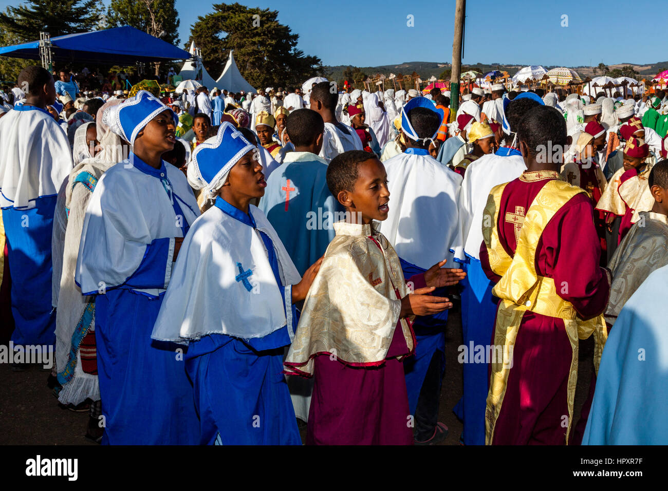 Young Ethiopian Christians Celebrating Timkat (Epiphany), Jan Meda ...