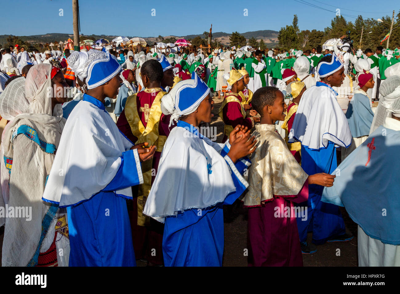 Young Ethiopian Christians Celebrating Timkat (Epiphany), Jan Meda ...