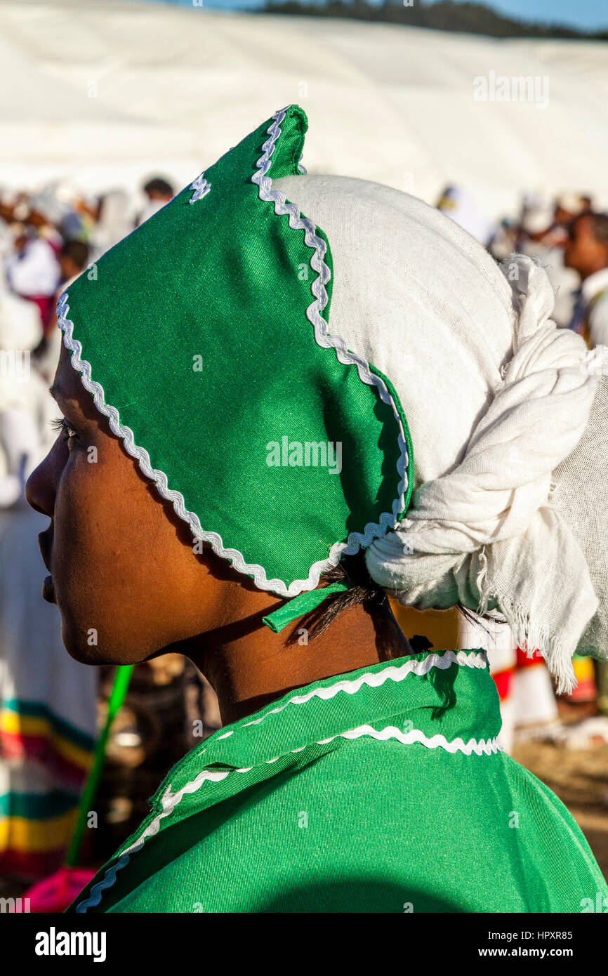 Ethiopian Female Christian At The Timkat (Epiphany) Celebrations At The ...