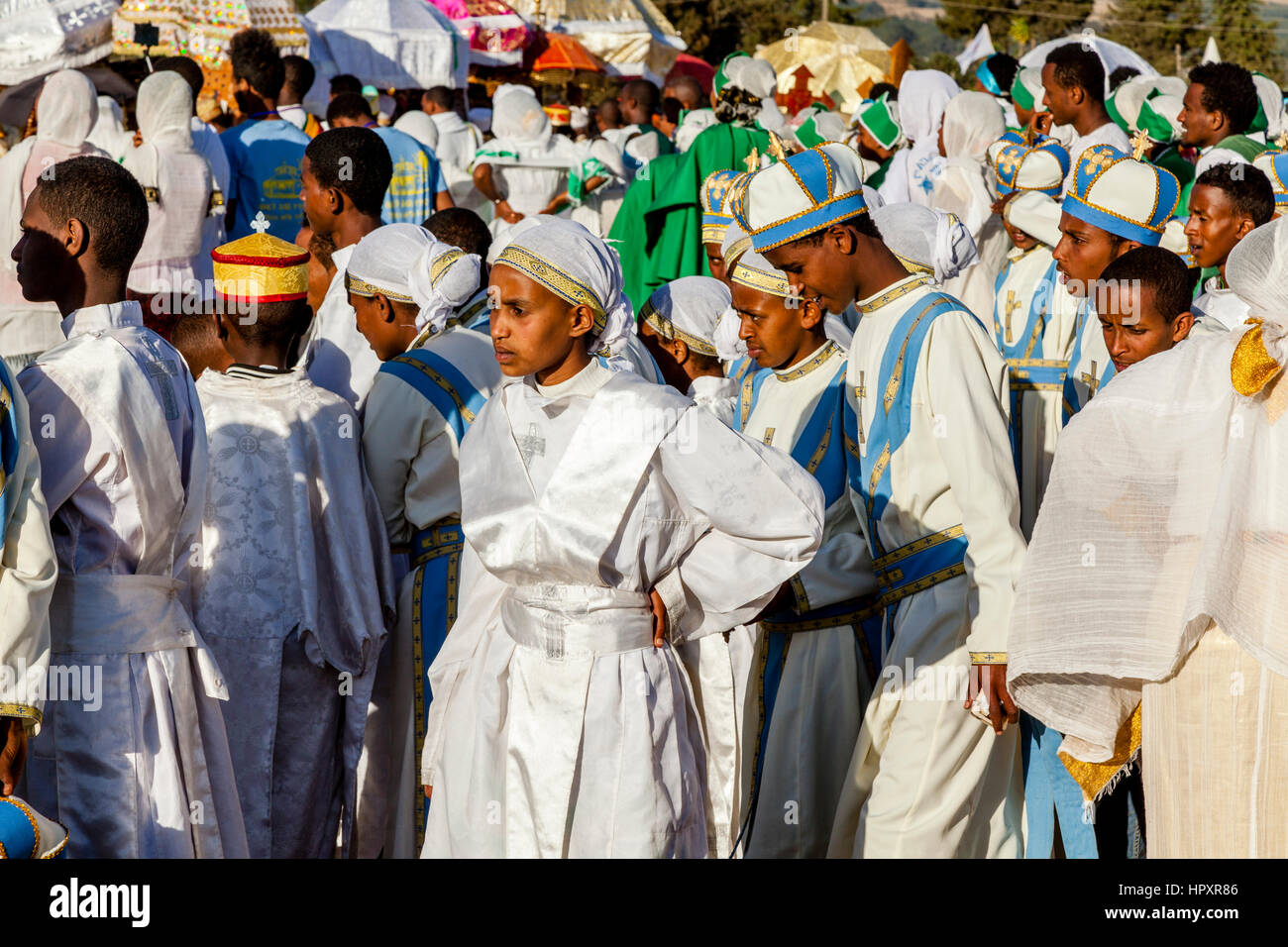 Young Ethiopian Christians At The Timkat (Epiphany) Celebrations, Jan ...