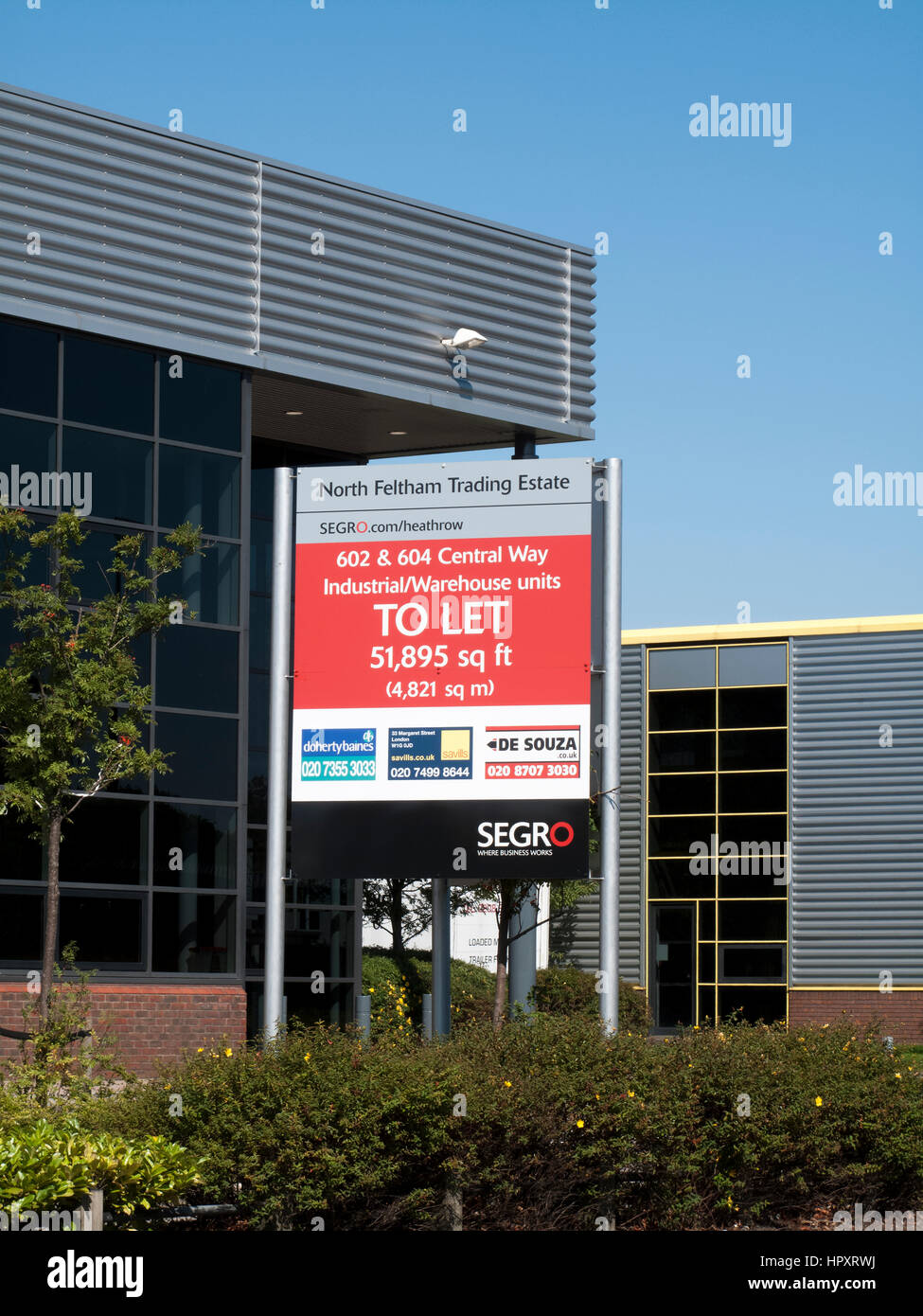 Commercial refurbished industrial warehouse units real estate sign ...