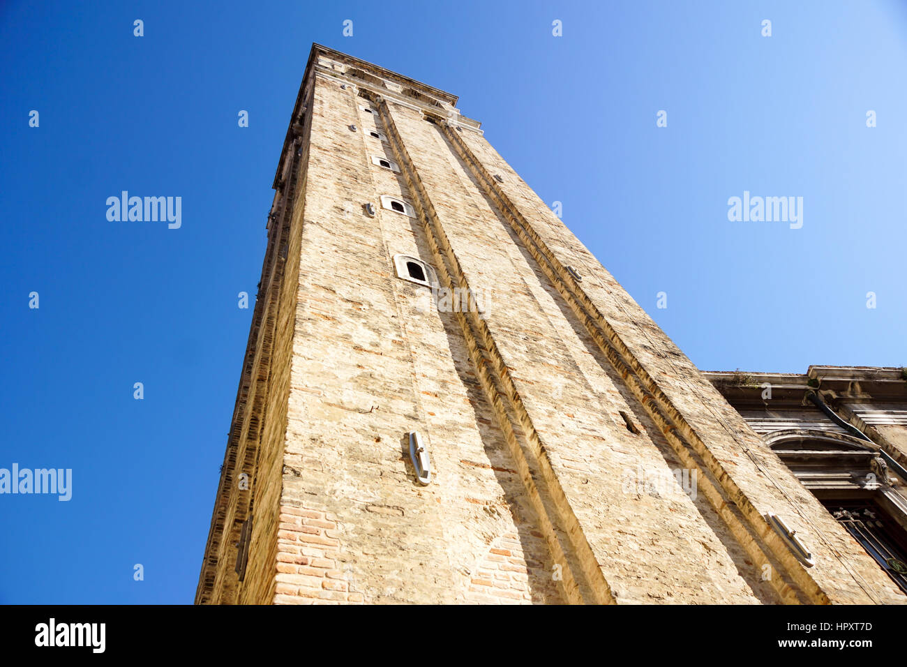 View of tower of old church hi-res stock photography and images - Alamy