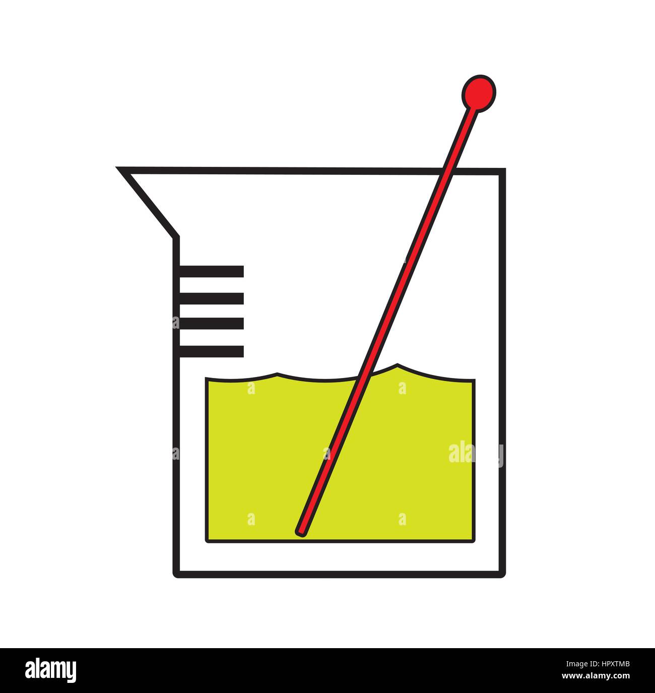Beaker icon vector isolated in white background Stock Vector Image ...