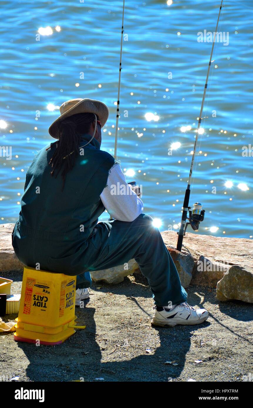 Waiting for a Bite Stock Photo - Alamy