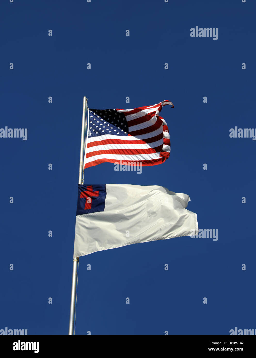 Christian Flag Flying