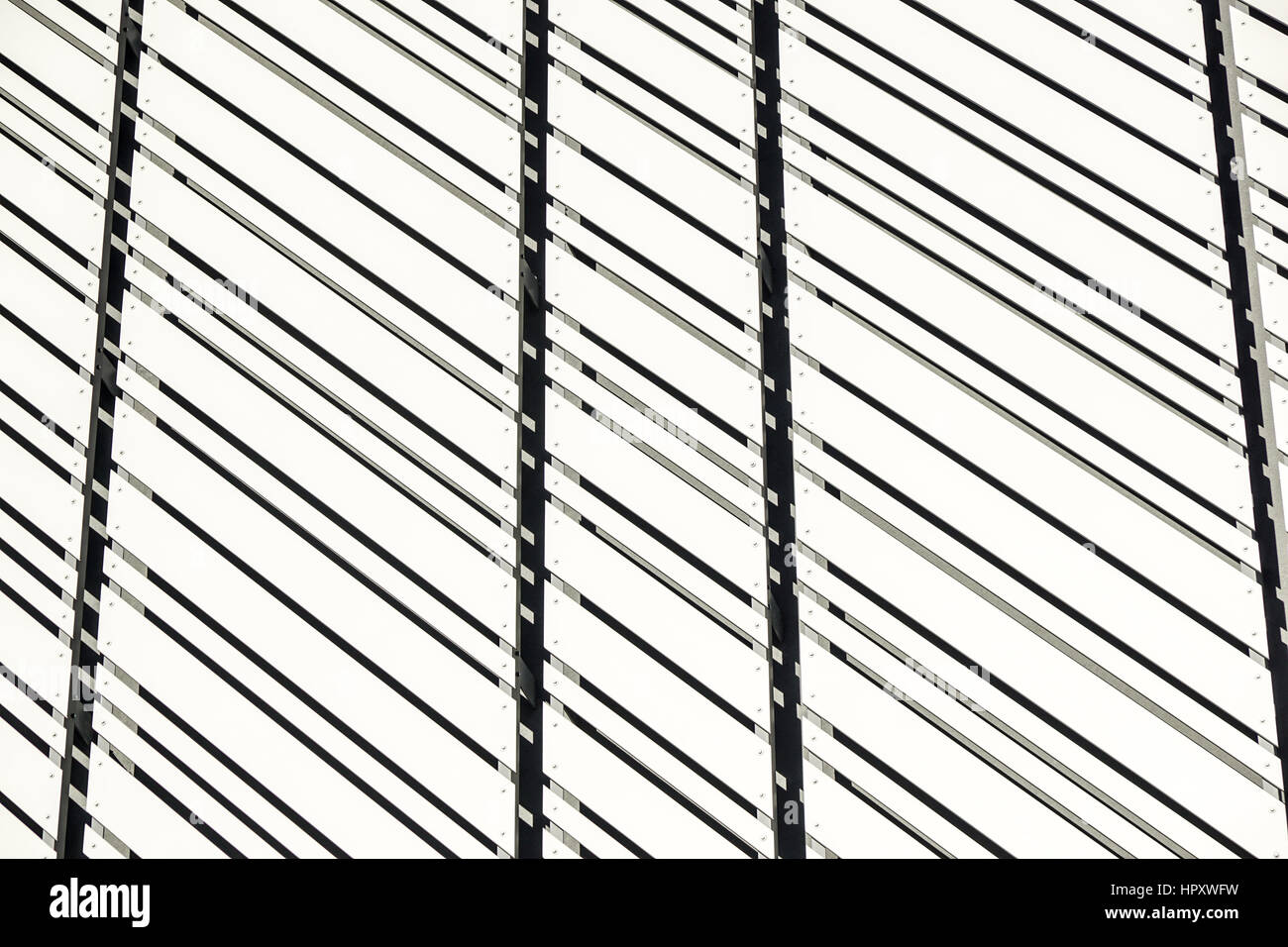 black and white aluminium architecture wall design pattern Stock Photo ...