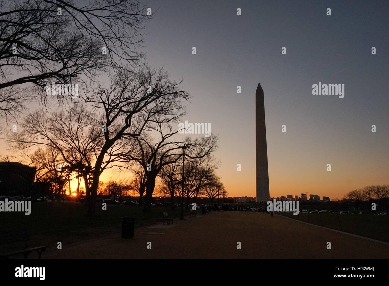 The Washington Monument at dusk, Washington DC, USA Stock Photo - Alamy