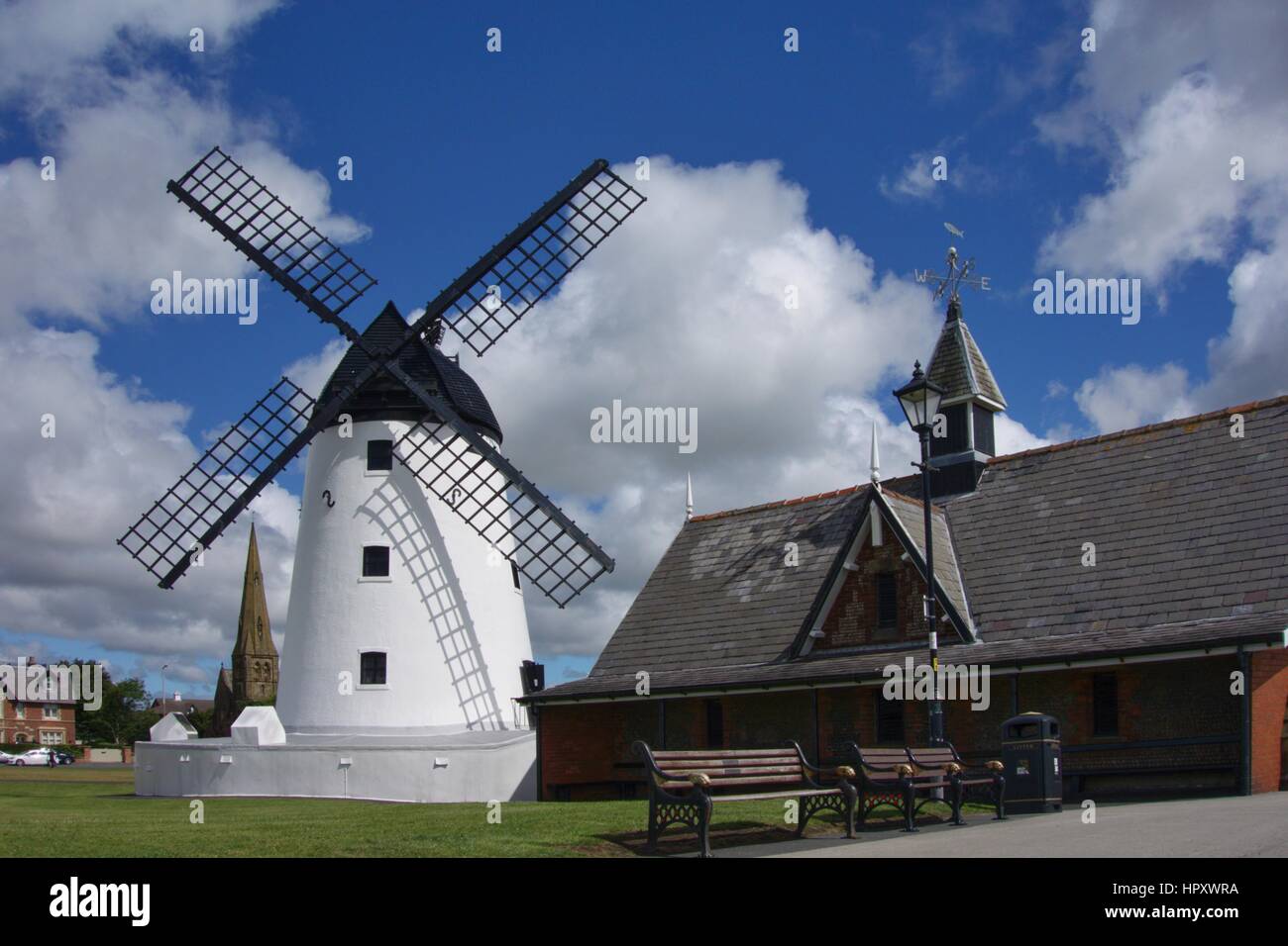 Lytham windmill and lifeboat museum Stock Photo - Alamy