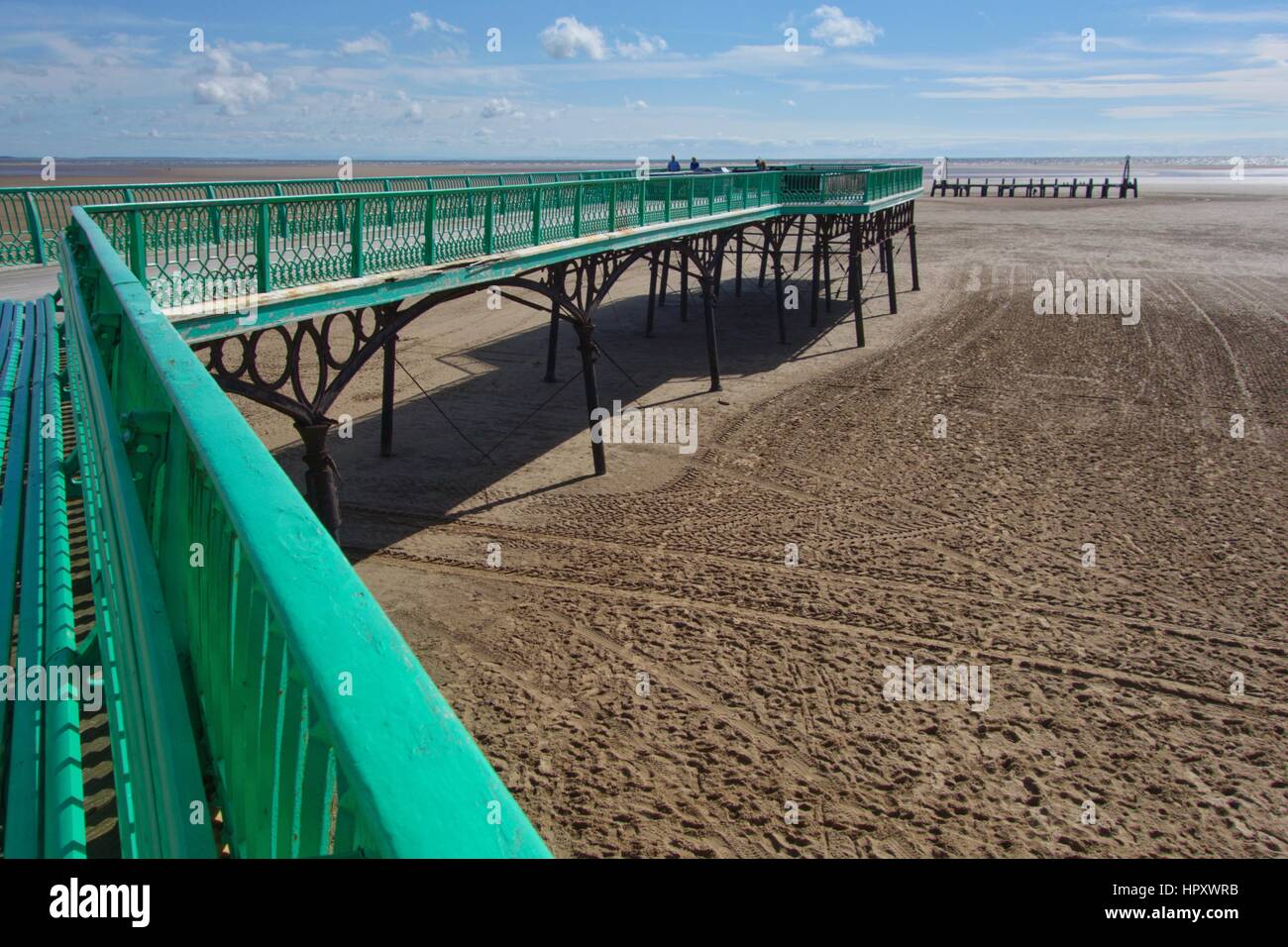 St Annes Pier and beach Stock Photo - Alamy
