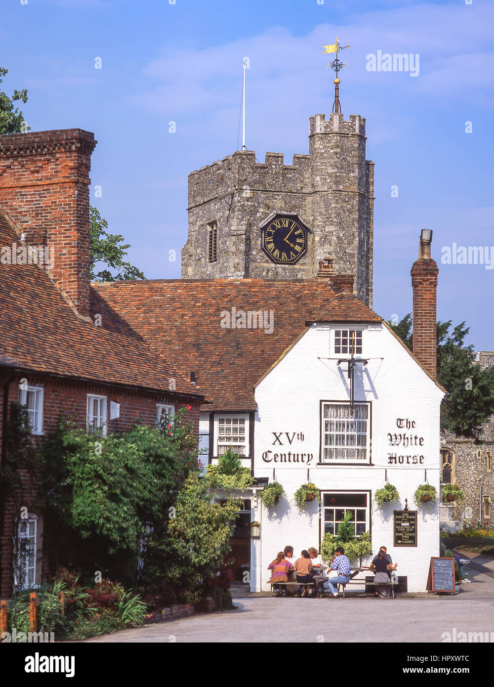 15th century The White Horse Inn, Chilham Square, Chilham, Kent ...