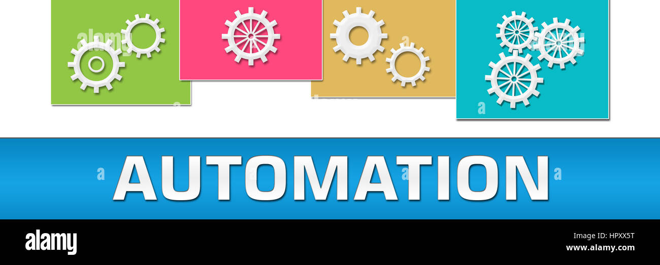 Automation Colorful Stripes On Top Stock Photo - Alamy