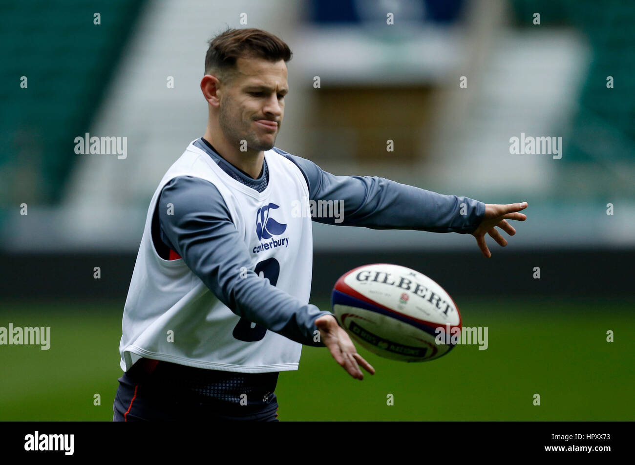 England's Danny Care during the captain's run at Twickenham Stadium ...