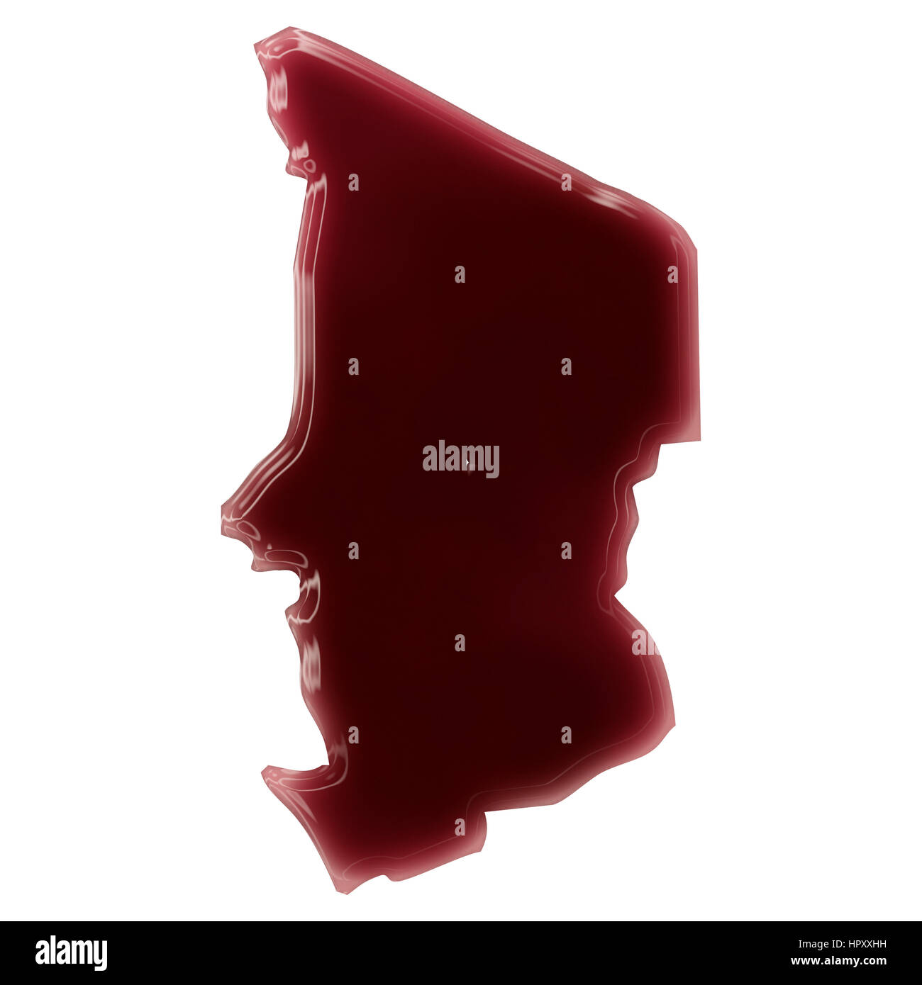 Chad country profile map hi-res stock photography and images - Alamy