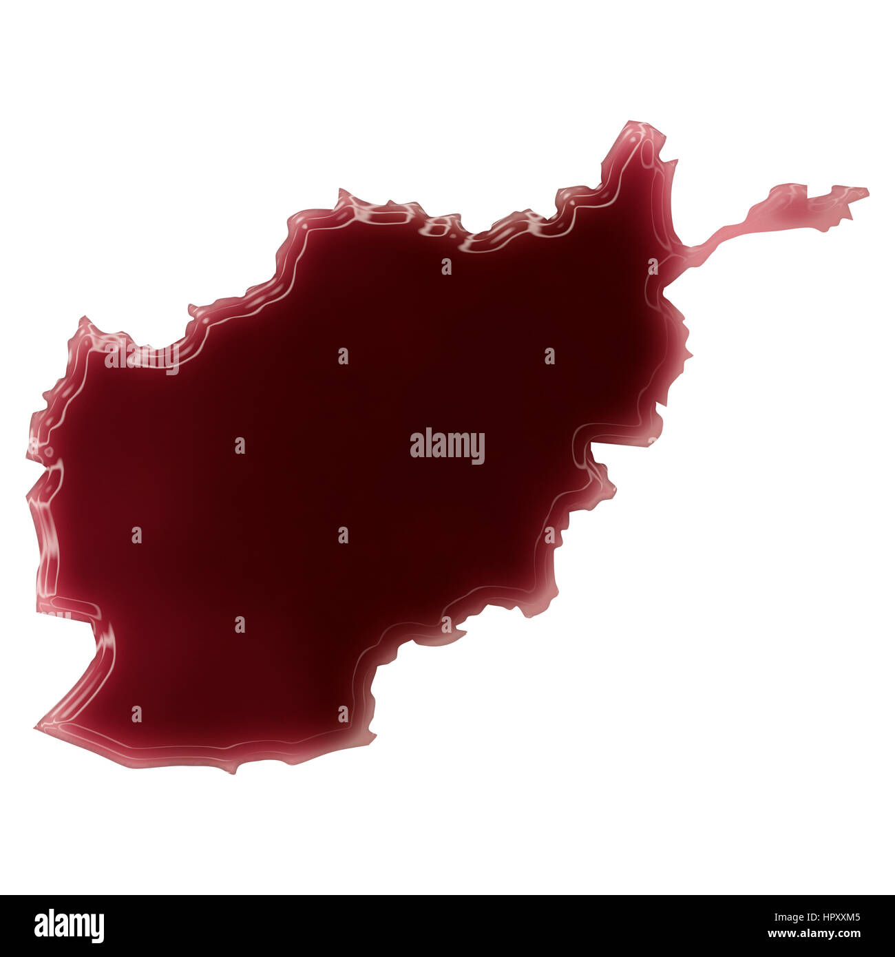 Afghanistan country profile map hi-res stock photography and images - Alamy