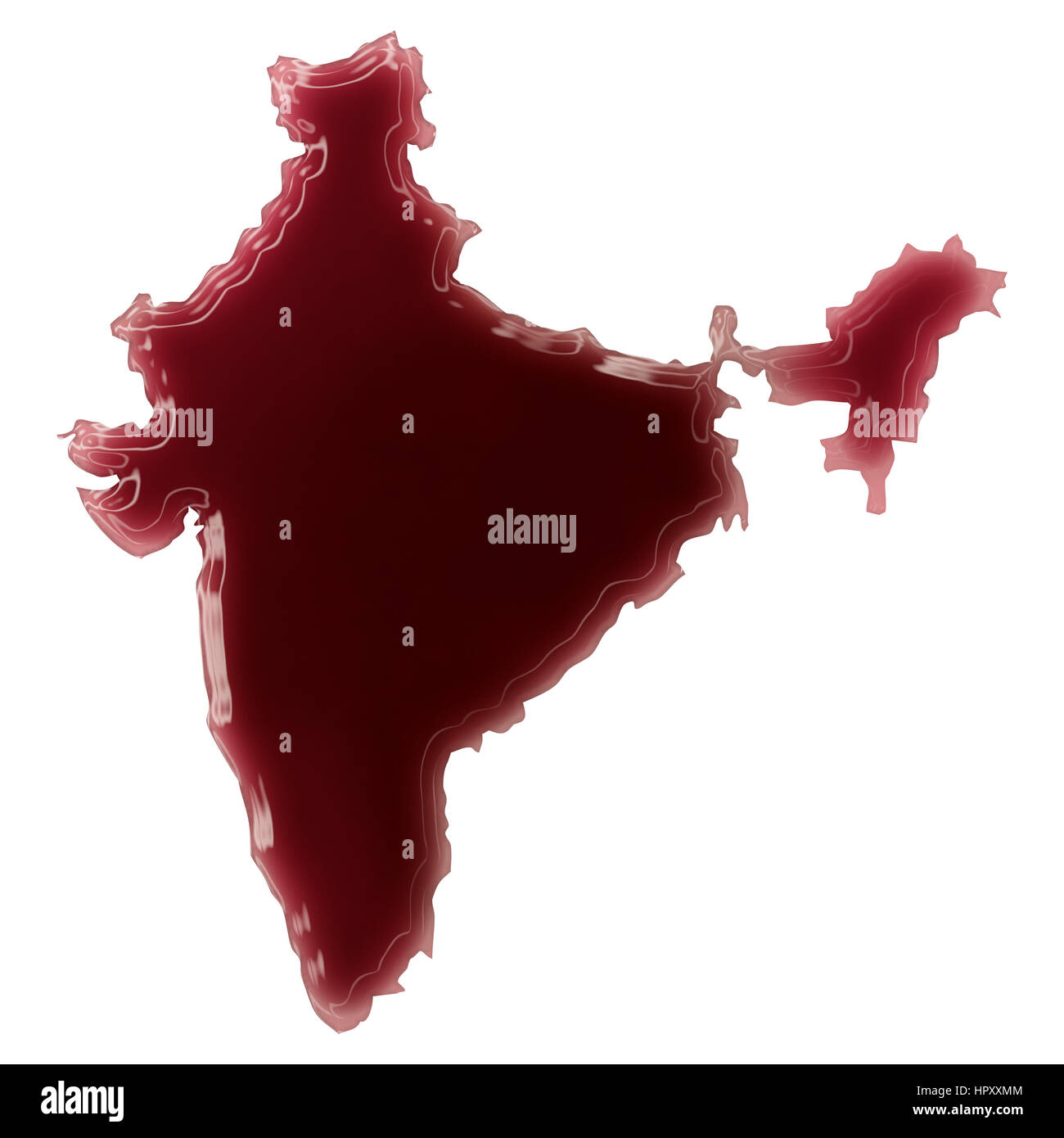 India map red Cut Out Stock Images & Pictures - Alamy