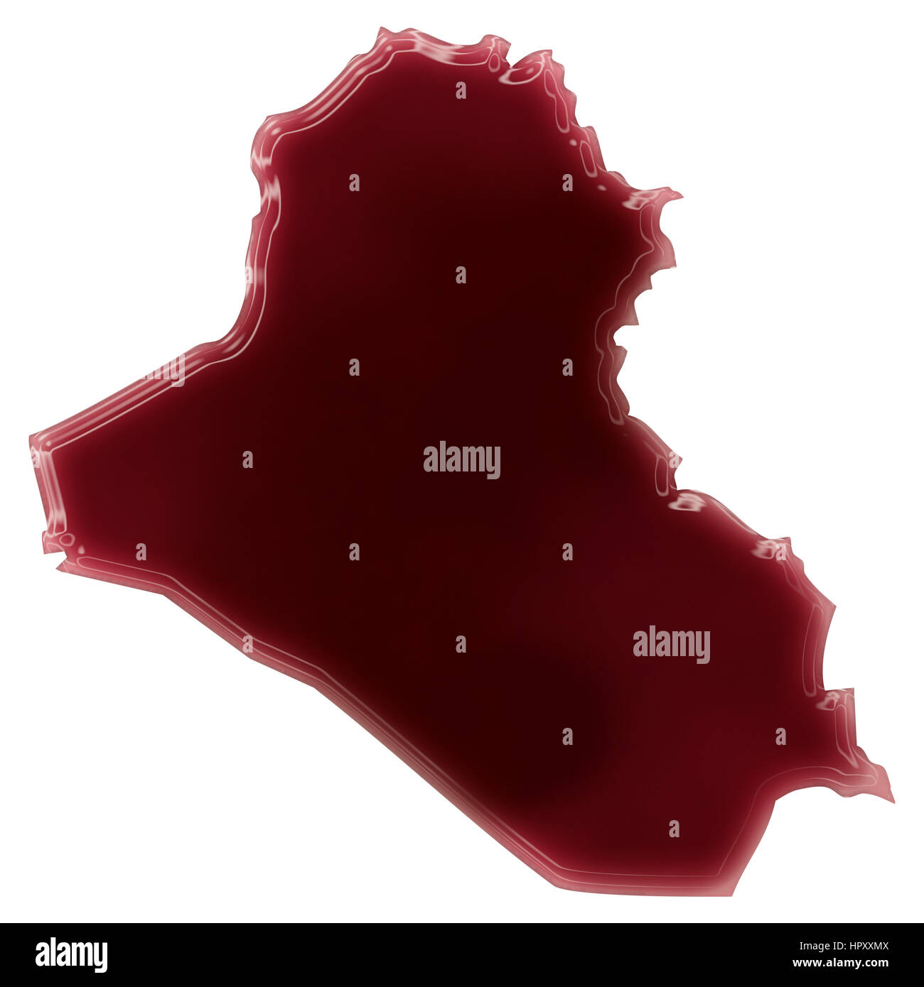 Iraq country profile map hi-res stock photography and images - Alamy