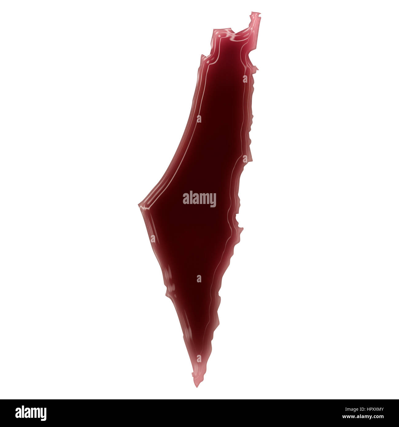Pool of blood (or wine) that formed the shape of Israel. (series Stock ...
