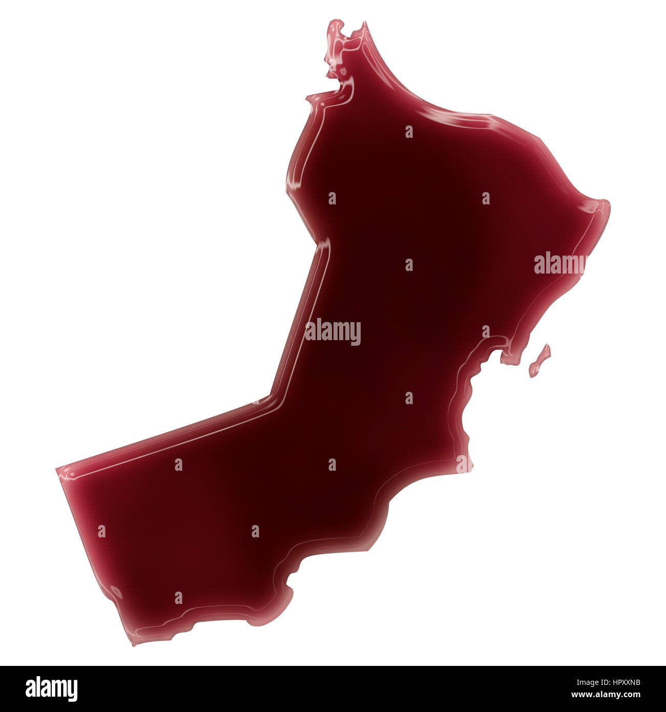 Oman outline map hi-res stock photography and images - Alamy