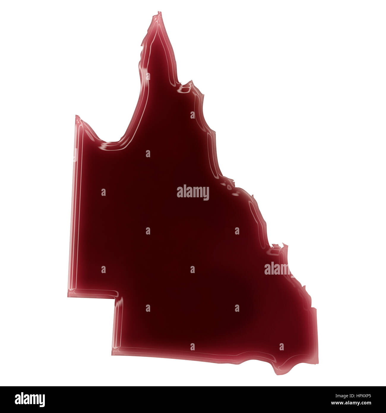 Queensland outline map hi-res stock photography and images - Alamy
