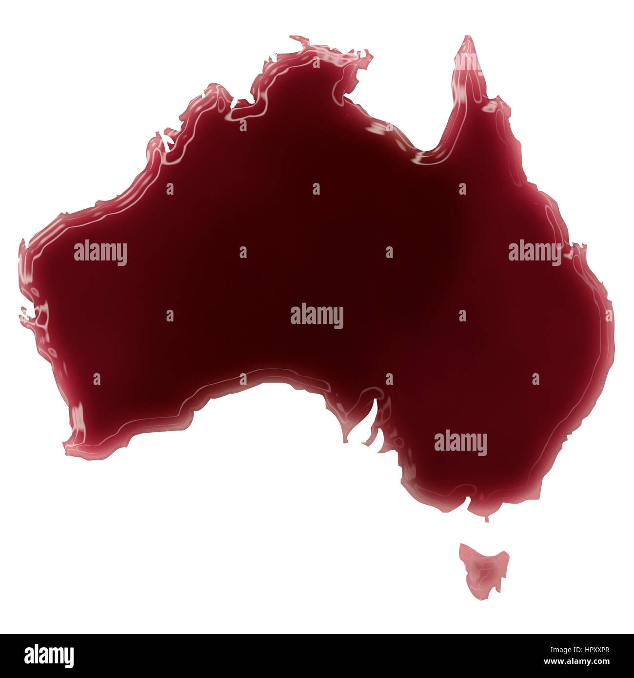 Pool of blood (or wine) that formed the shape of Australia. (series ...