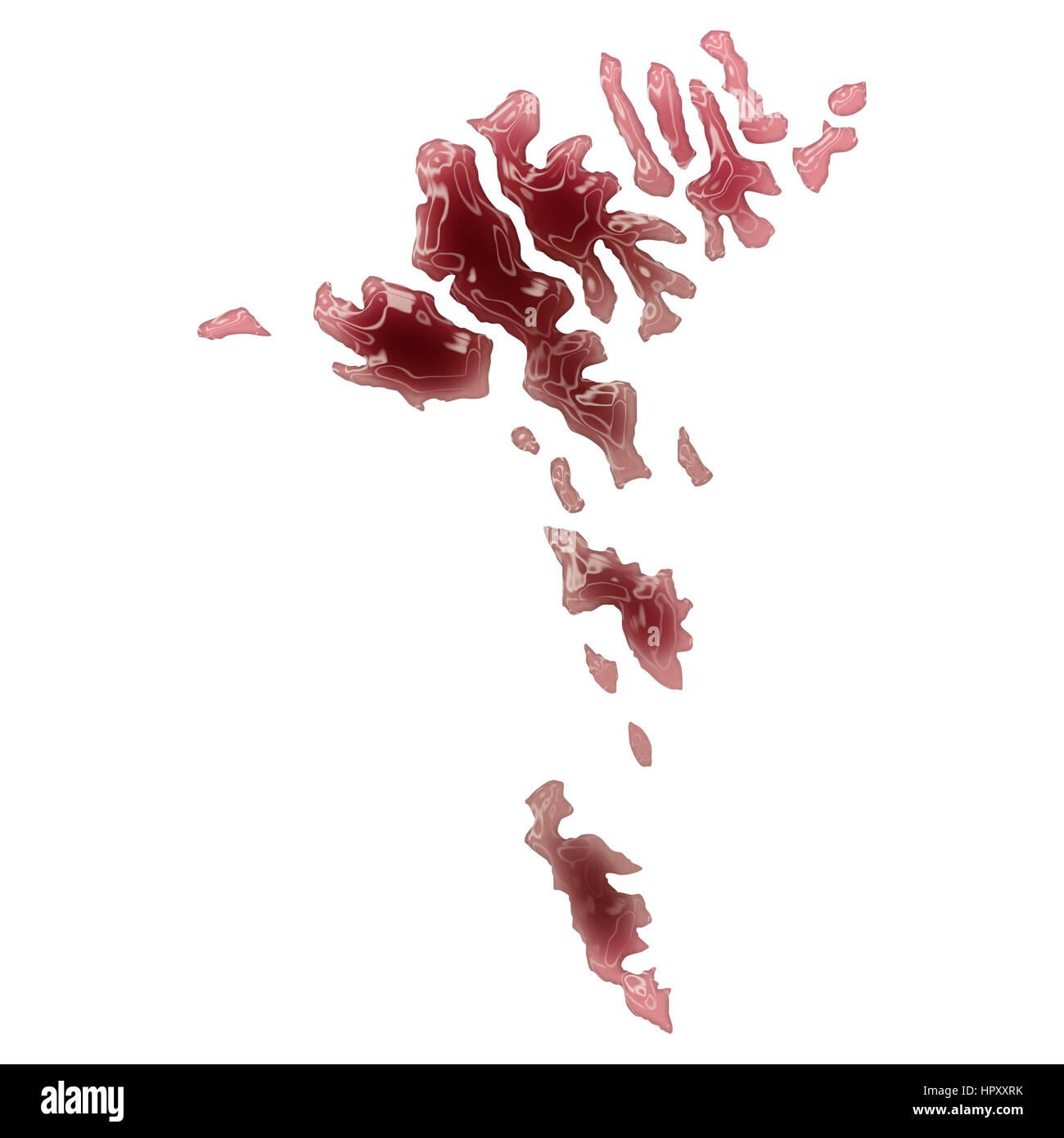Pool of blood (or wine) that formed the shape of Faroe Islands. (series ...