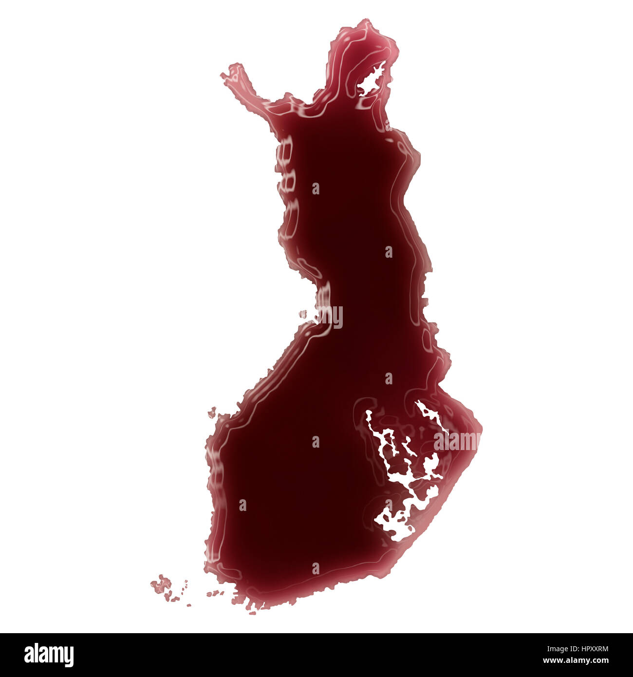 Outline map of finland Cut Out Stock Images & Pictures - Alamy