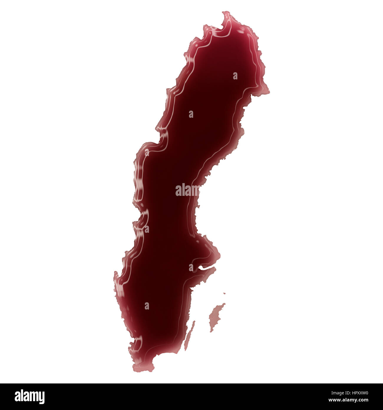 Sweden outline map Cut Out Stock Images & Pictures - Alamy