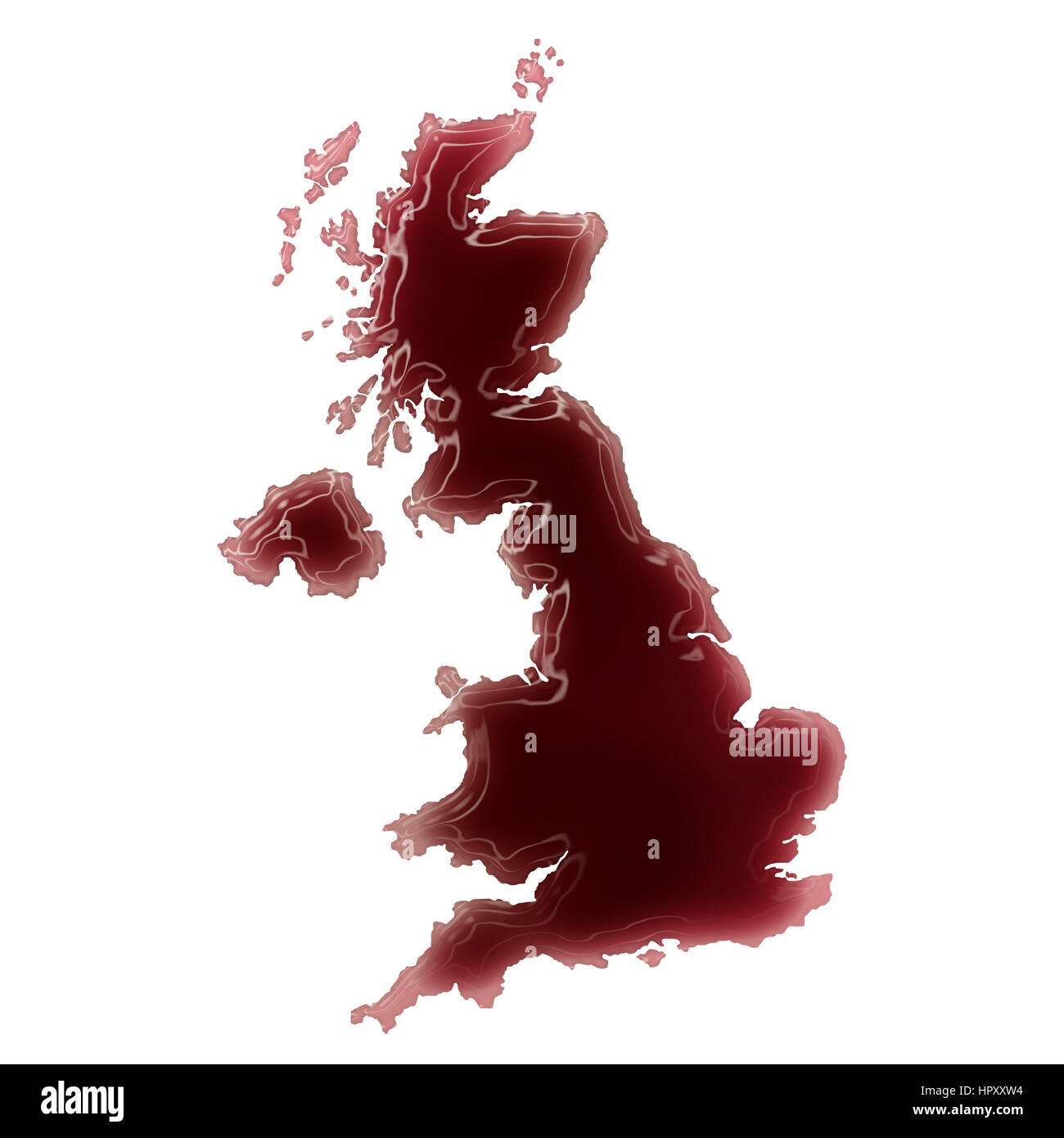 Pool of blood (or wine) that formed the shape of United Kingdom ...