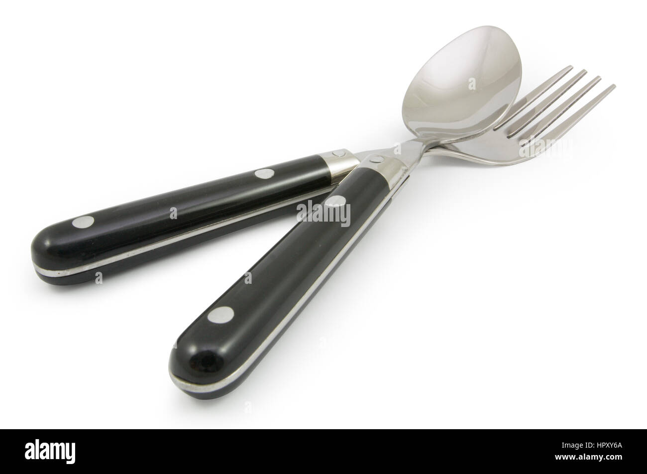 fork and spoon isolated on white Stock Photo - Alamy