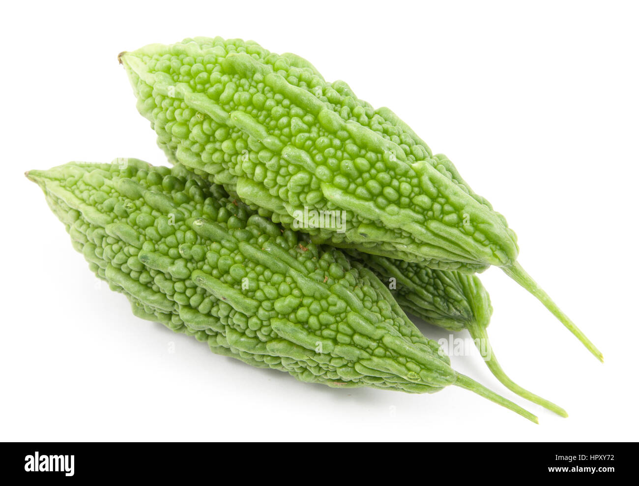 fresh bitter gourd isolated on white background Stock Photo - Alamy