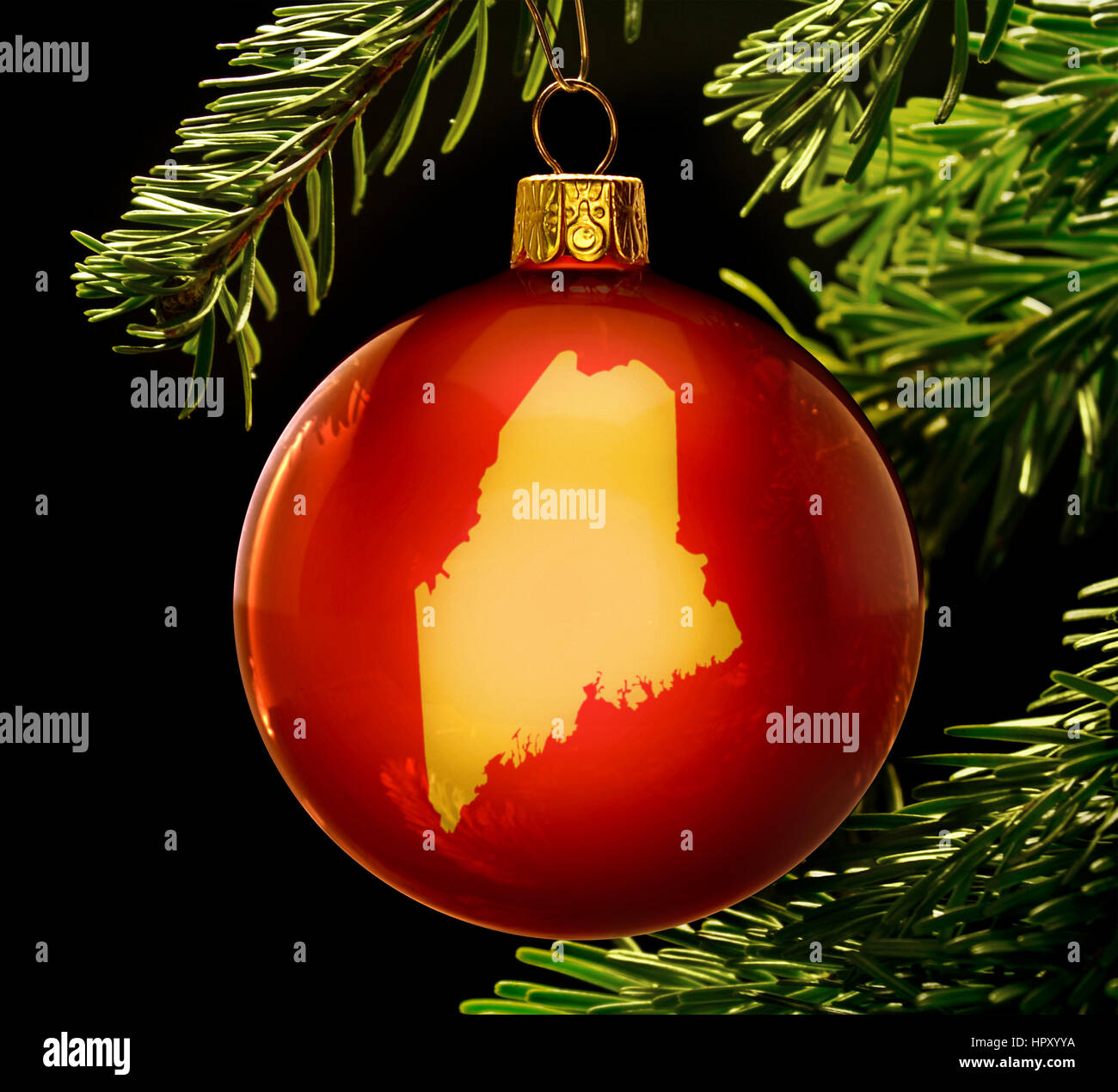 Map maine gold on hi-res stock photography and images - Alamy