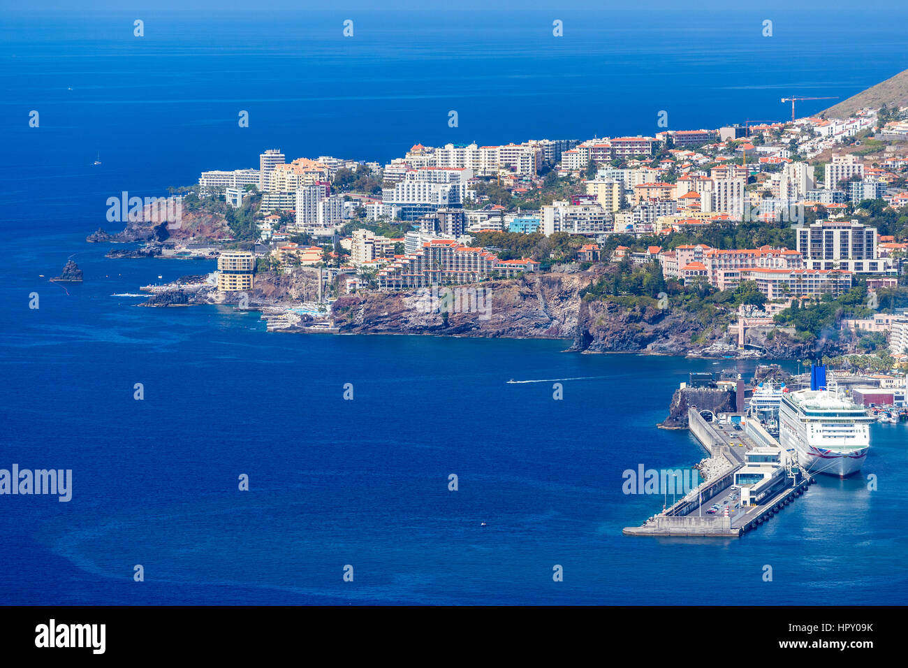 Funchal seen from Pinaculo viewpoint, Madeira, Portugal Stock Photo - Alamy