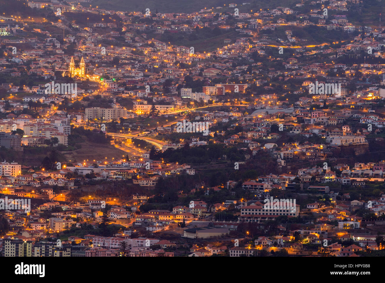 Funchal seen from Pinaculo viewpoint, Madeira, Portugal Stock Photo - Alamy