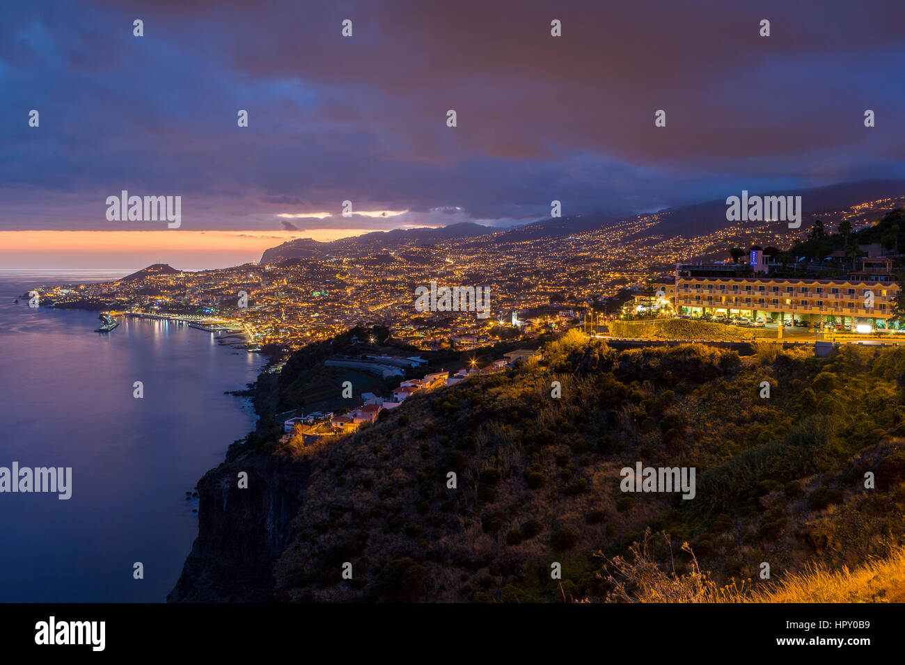 Funchal seen from Pinaculo viewpoint, Madeira, Portugal Stock Photo - Alamy