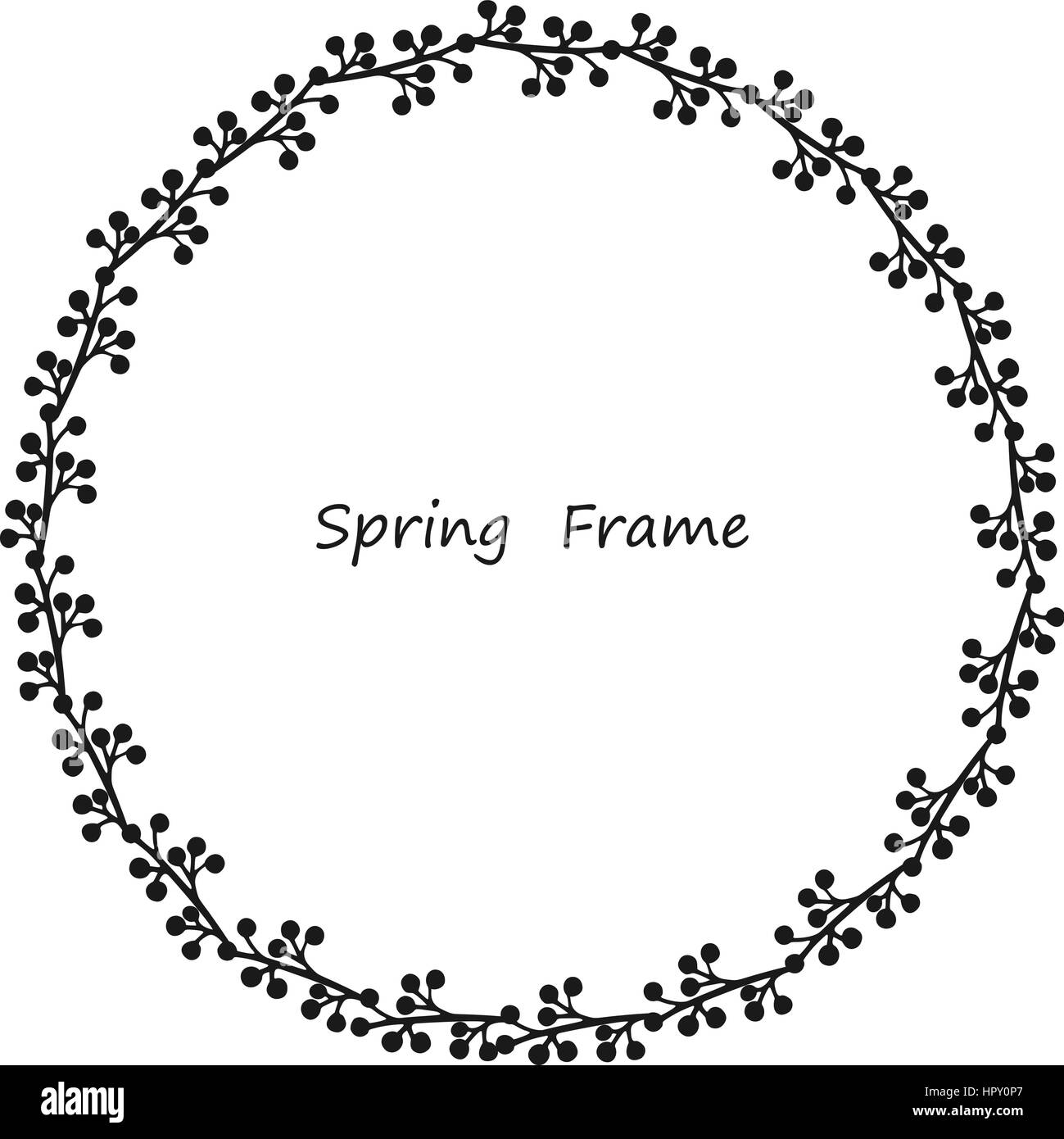 Round frame template made Black and White Stock Photos & Images - Alamy