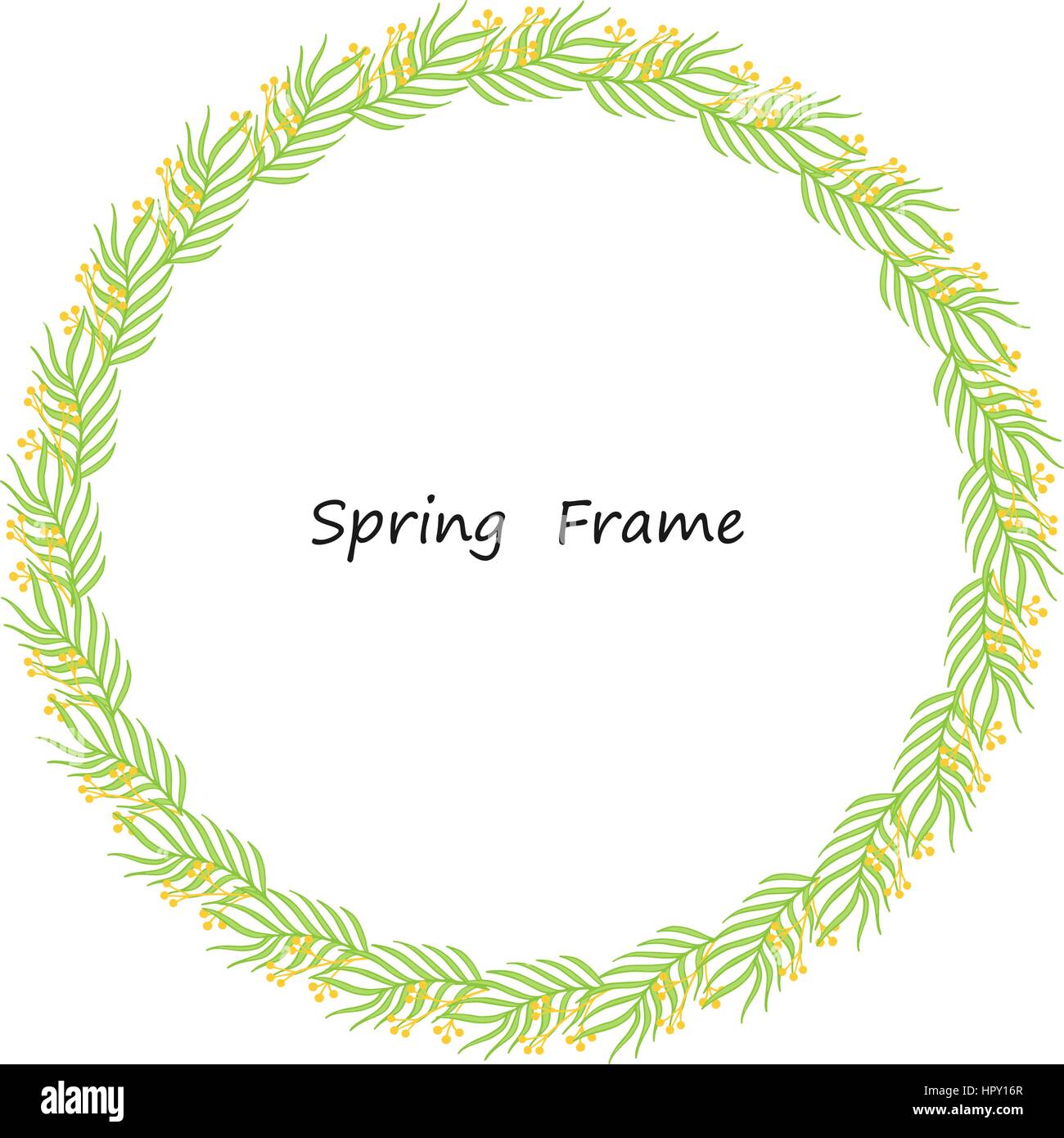 Spring frame made up of leaves Stock Vector Image & Art - Alamy