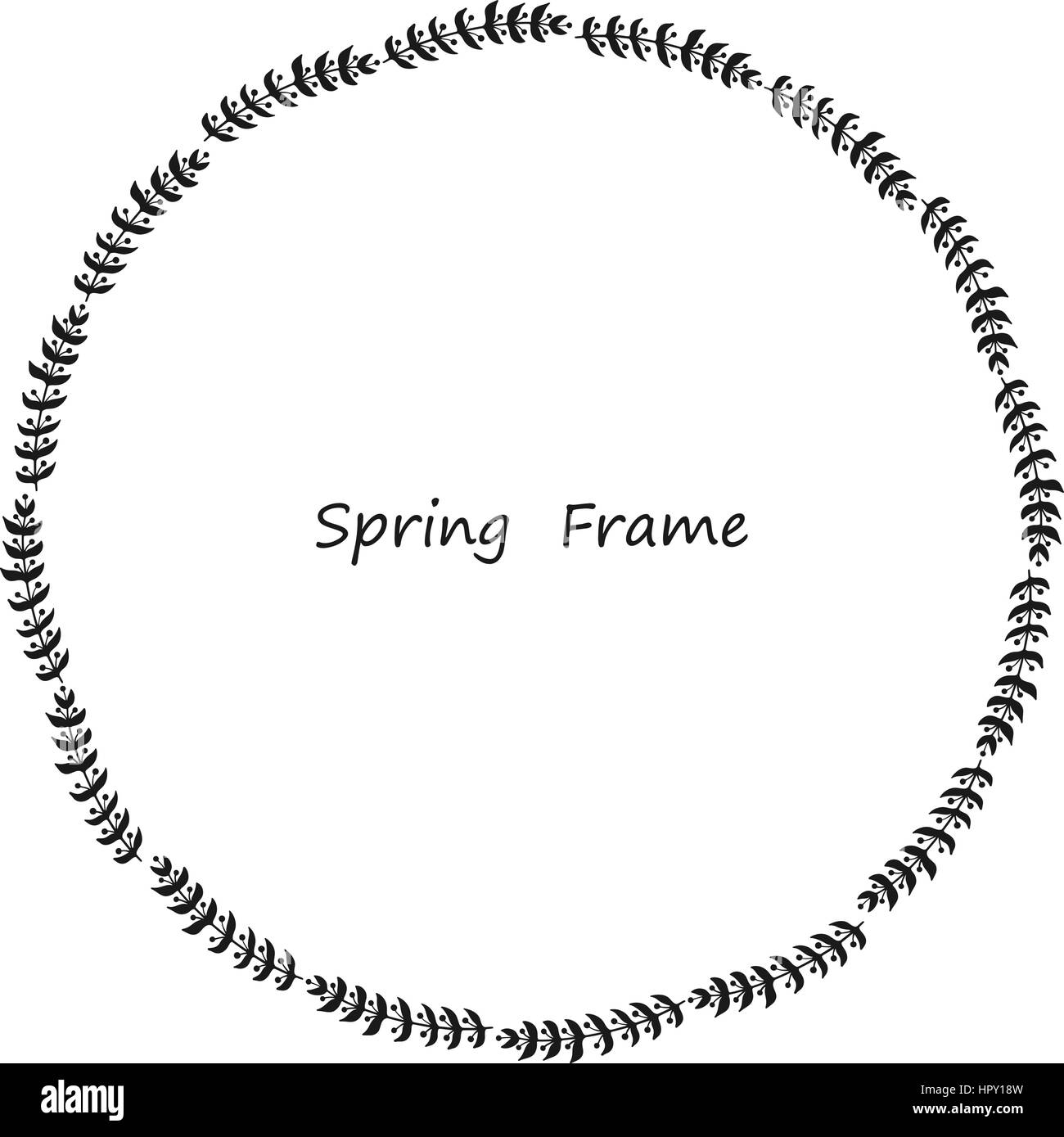 Round frame template made Black and White Stock Photos & Images - Alamy