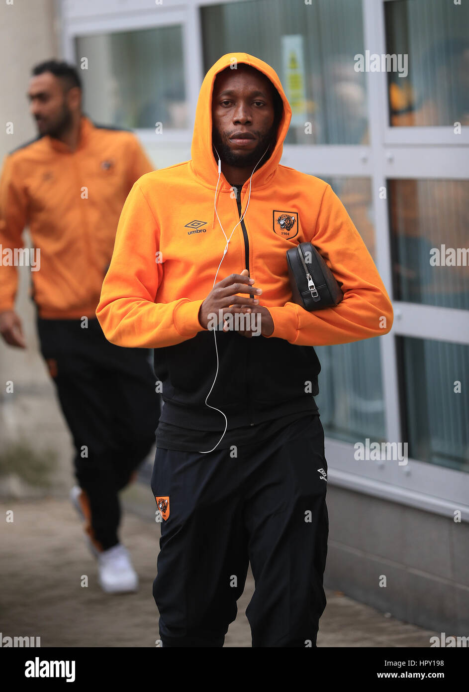 Hull City's Dieumerci Mbokani before the Premier League match at the ...