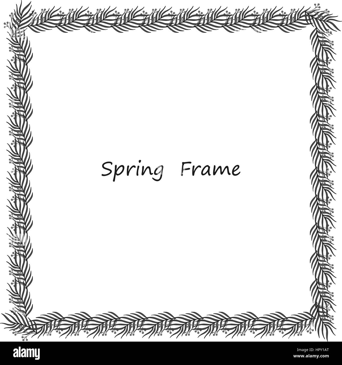 Spring frame made up of leaves Stock Vector Image & Art - Alamy