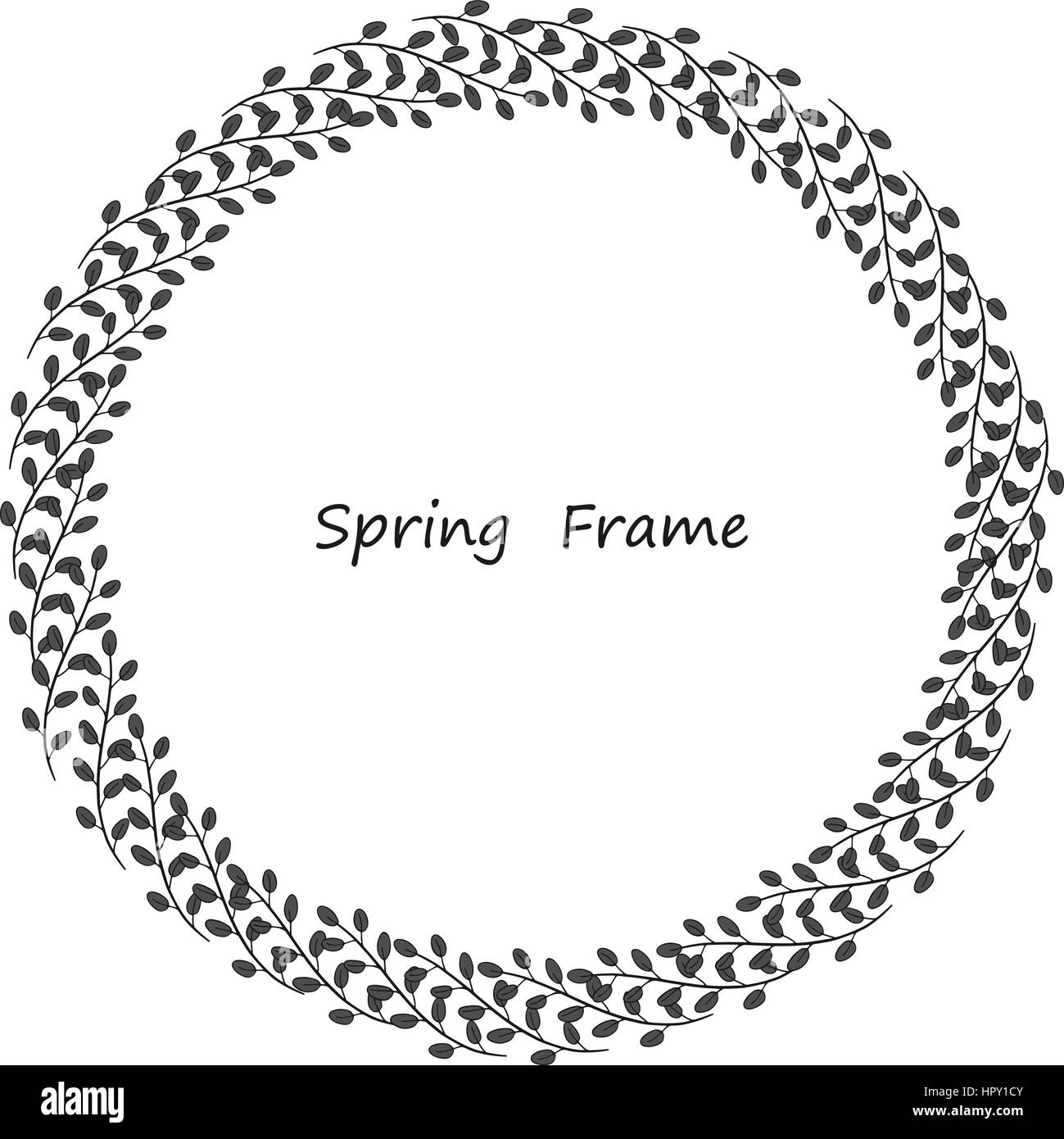 Spring frame made up of leaves Stock Vector Image & Art - Alamy
